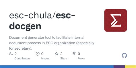 Github Esc Chulaesc Docgen Document Generator Tool To Facilitate Internal Document Process