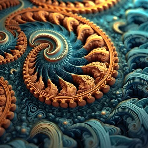 Fractal Pattern Infinite Complexity Premium Ai Generated Image