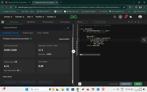 saurabh vishvakarma on linkedin 100daysofproblemsolving coding