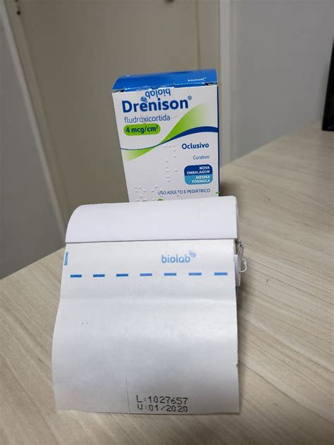 Drenison Curativo Oclusivo 75x10cm Fracionado R 1799 Em