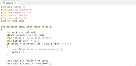 Pequeño encerrar Emular socket programming code in c hijo Naufragio Odio