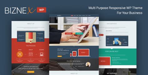 Wp Theme Of The Day 165 Biznex Multi Purpose Parallax Wordpress