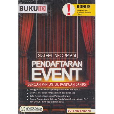 jual buku sistem informasi pendaftaran event dengan php untuk panduan