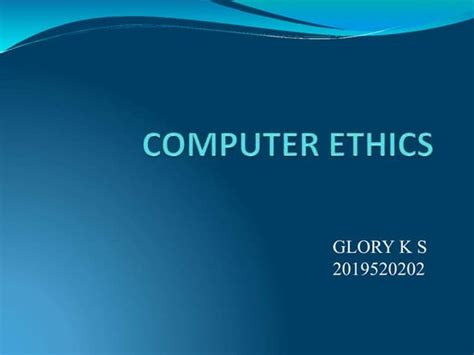 Ethics And Safety Measures In Computing Ppt