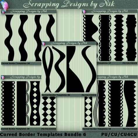 Curved Border Templates Bundle 6