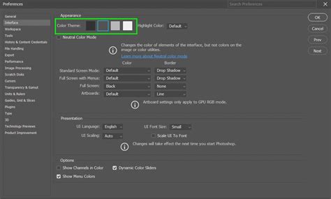 How To Change Your Photoshop Theme Light Dark Mode