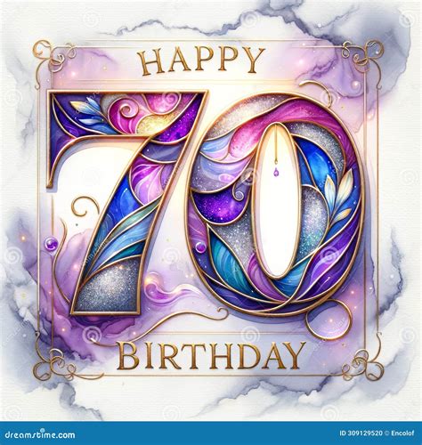 70th Birthday Party Pink Clip Art Cartoon Vector