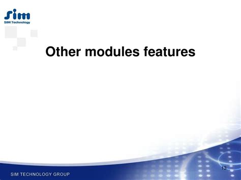 ppt simcom module features powerpoint presentation free download