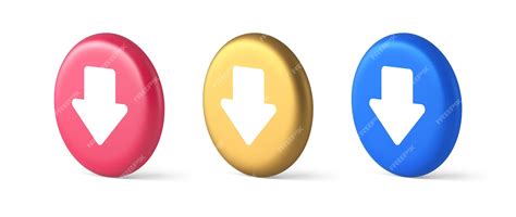 premium vector arrow down button keyboard navigation pointer