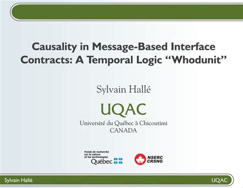 Causality In Message Based Interface Contracts A Temporal Logic