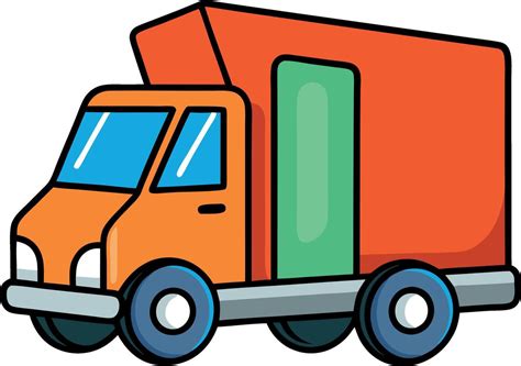 A Cartoon Truck With A Green Door 47304699 Vector Art At Vecteezy