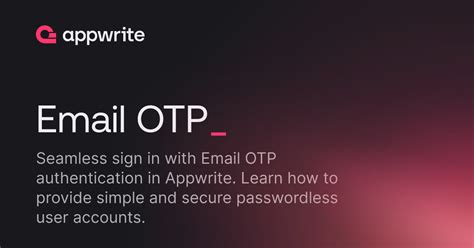 email otp docs appwrite