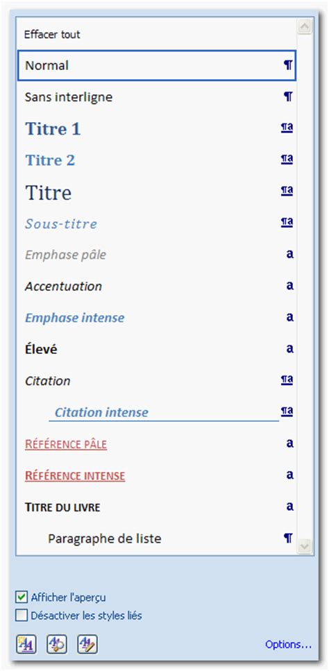 Les Styles Dans Word