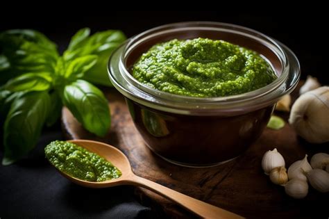 Premium Photo Pesto Sauce