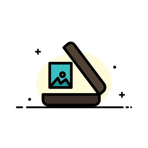 Image Gallery Picture Business Flat Line Filled Icon Vector Banner