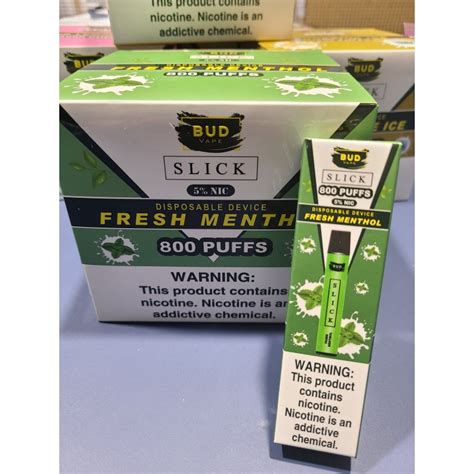 Bud Vape Slick 800 Puffs Fresh Menthol