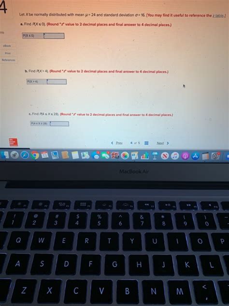 Solved Let Xbe Normally Distributed With Mean 24 And