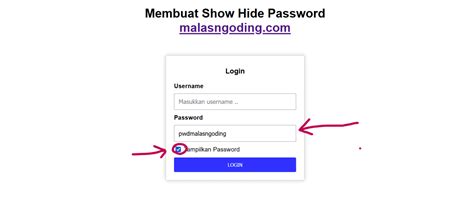 Membuat Show Hide Password Di Html Malas Ngoding