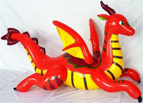 Big Inflatable Dragon Red 375cm 12 Feet Long Pool Toy Etsy Pool