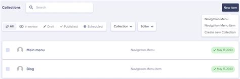 Building A Simple Navigation Menu Using A Collection Knowledge Base