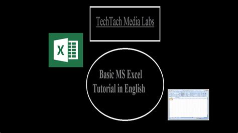 basic ms excel tutorial in english youtube