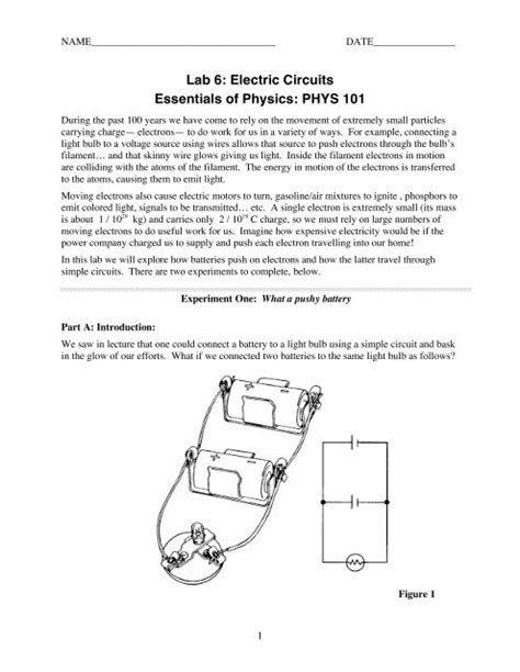 Lab Electric Circuits Essentials Of Physics PHYS