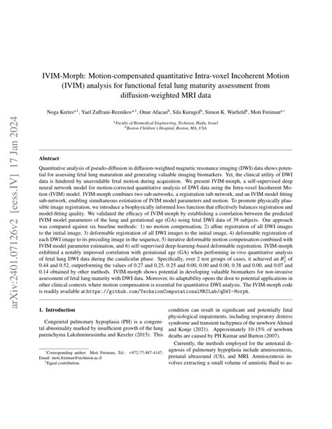 Pdf Ivim Morph Motion Compensated Quantitative Intra Voxel