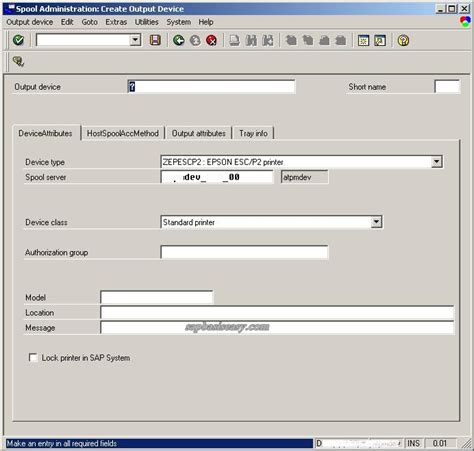 how to create configure sap printer device sap basis easy