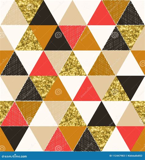 Seamless Triangle Tile Pattern With Glittery Effect Cartoon Vector CartoonDealer Com 112447983