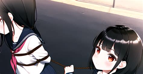 拘束 公の場で平然と女子生徒を縛る低学年女子。 ひよひよのイラスト Pixiv