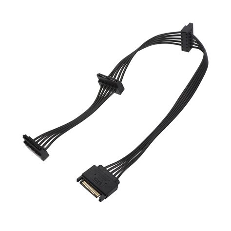 Uxcell 15 Pin Serial Ata Power Cable 1 To 3 Serial Interface Extension