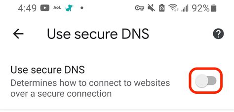 Turn Off Secure DNS On Android Bark