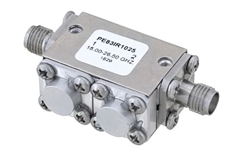 Dual Junction Isolator With 34 DB Isolation From 18 GHz To 26 5 GHz 5 Watts And SMA Female