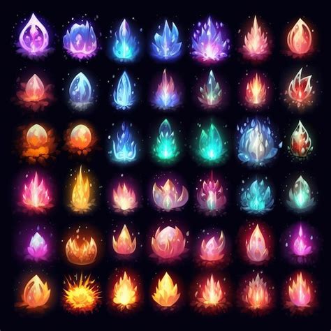 Premium Photo 2d Spritesheet Of Magical Particles Bright Light Ori And Th
