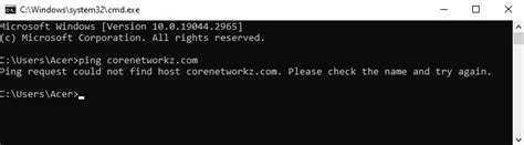 Ping Request Could Not Find Host Please Check The Name And Try Again Corenetworkz Edtech