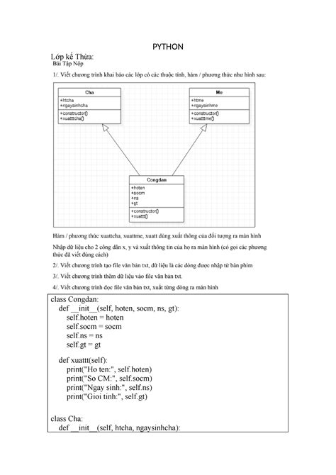 Pythonontap Python Python Lớp Kế Thừa Class Congdan Def Initself