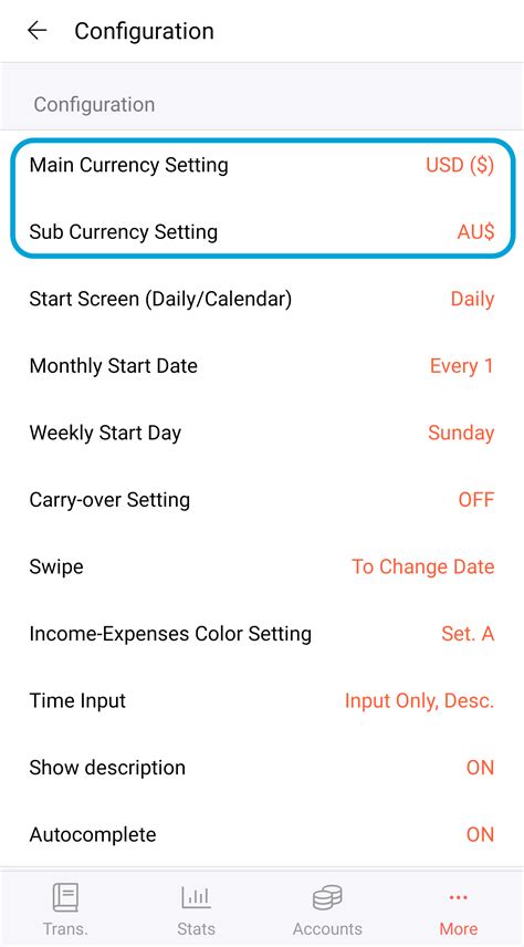 How To Add Decimal Point To Currencies Money Manager Help Center