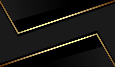 Fondo Negro Con Borde Dorado Vector Premium