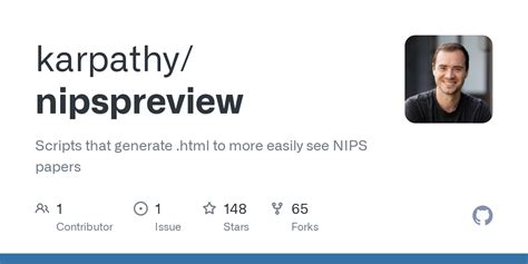 github karpathy nipspreview scripts that generate to more