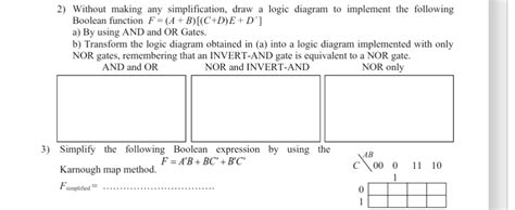 Solved Without Making Any Simplification Draw A Logic