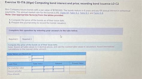 solved exercise 10 17a algo computing bond interest and