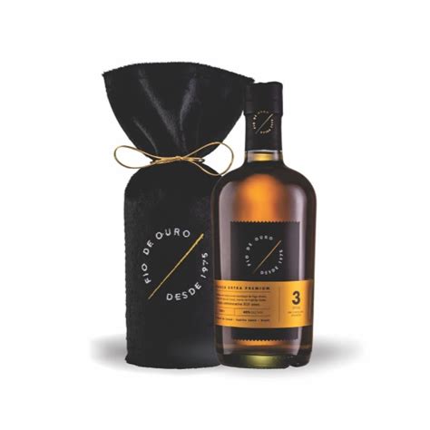 CachaÇa Fio De Ouro Extra Premium Com Embalagem De Veludo