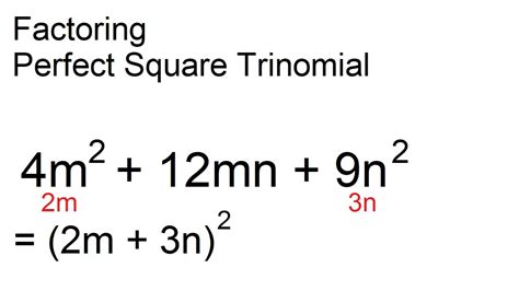 Factoring Perfect Square Trinomial Youtube
