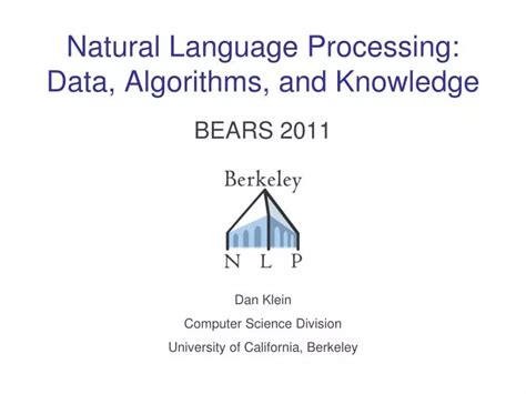 ppt natural language processing data algorithms and knowledge