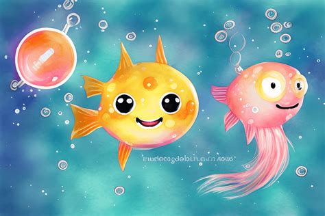 Cute Cartoon Angler Fish Graphic · Creative Fabrica
