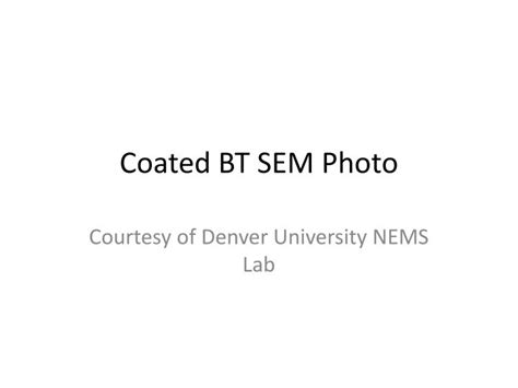 Ppt Coated Bt Sem Photo Powerpoint Presentation Free Download Id