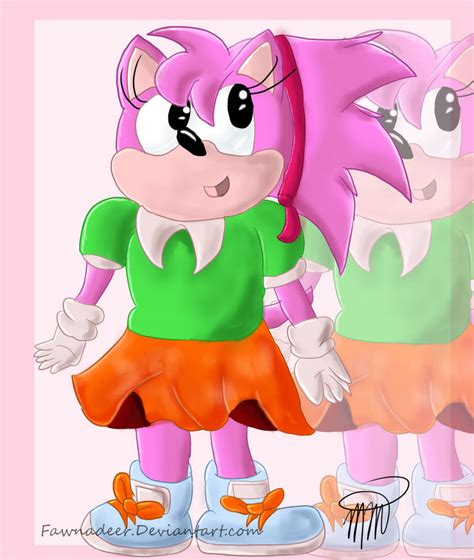 Classic Amy Rose By Fawnadeer On Deviantart