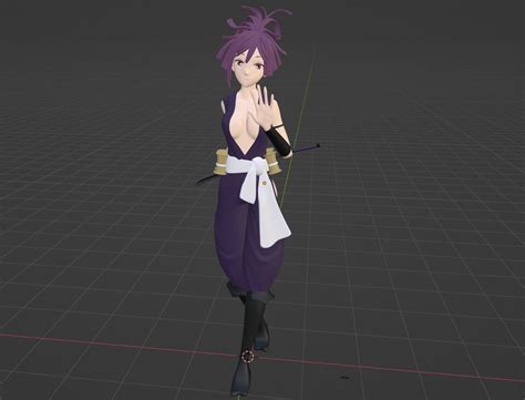 Yuzuriha Hells Paradise 3d Model Rigged Cgtrader
