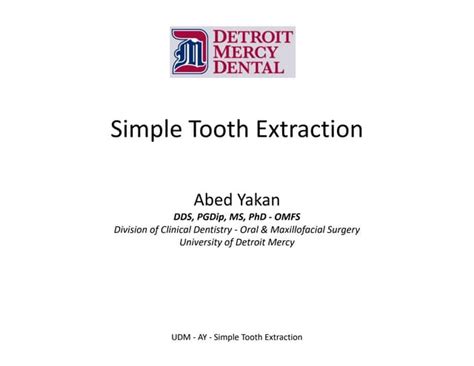 Simple Tooth Extraction Dental Extraction Pdf