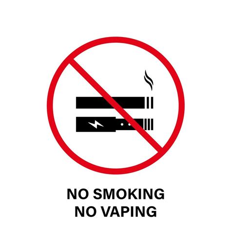 No Smoking Nicotine And Electronic Cigarette Forbidden Black Silhouette